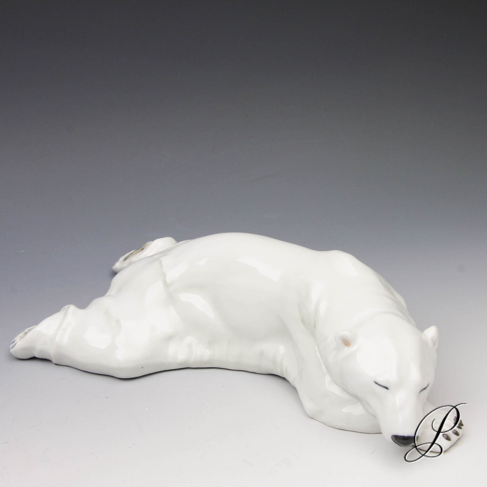 liegender Eisbär Meissen 1.Wahl um 1905 Jhd. von Frederick Roth ...