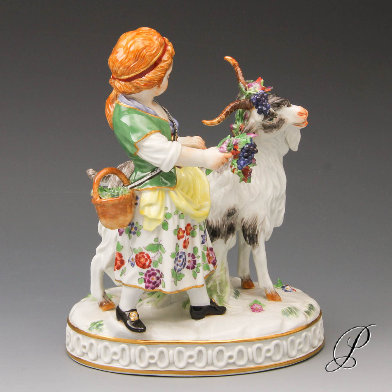 Figur Meissen 1.Wahl Mädchen mit Ziege | Porzellan & Porcelain