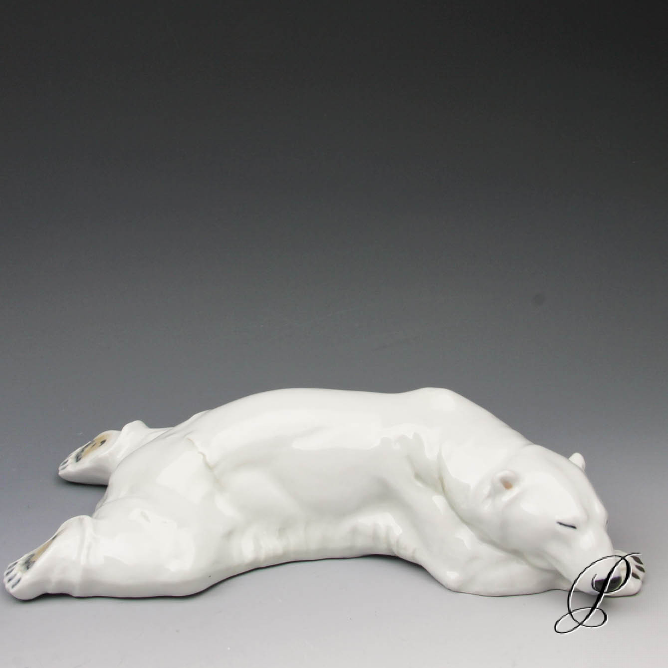 liegender Eisbär Meissen 1.Wahl um 1905 Jhd. von Frederick Roth ...