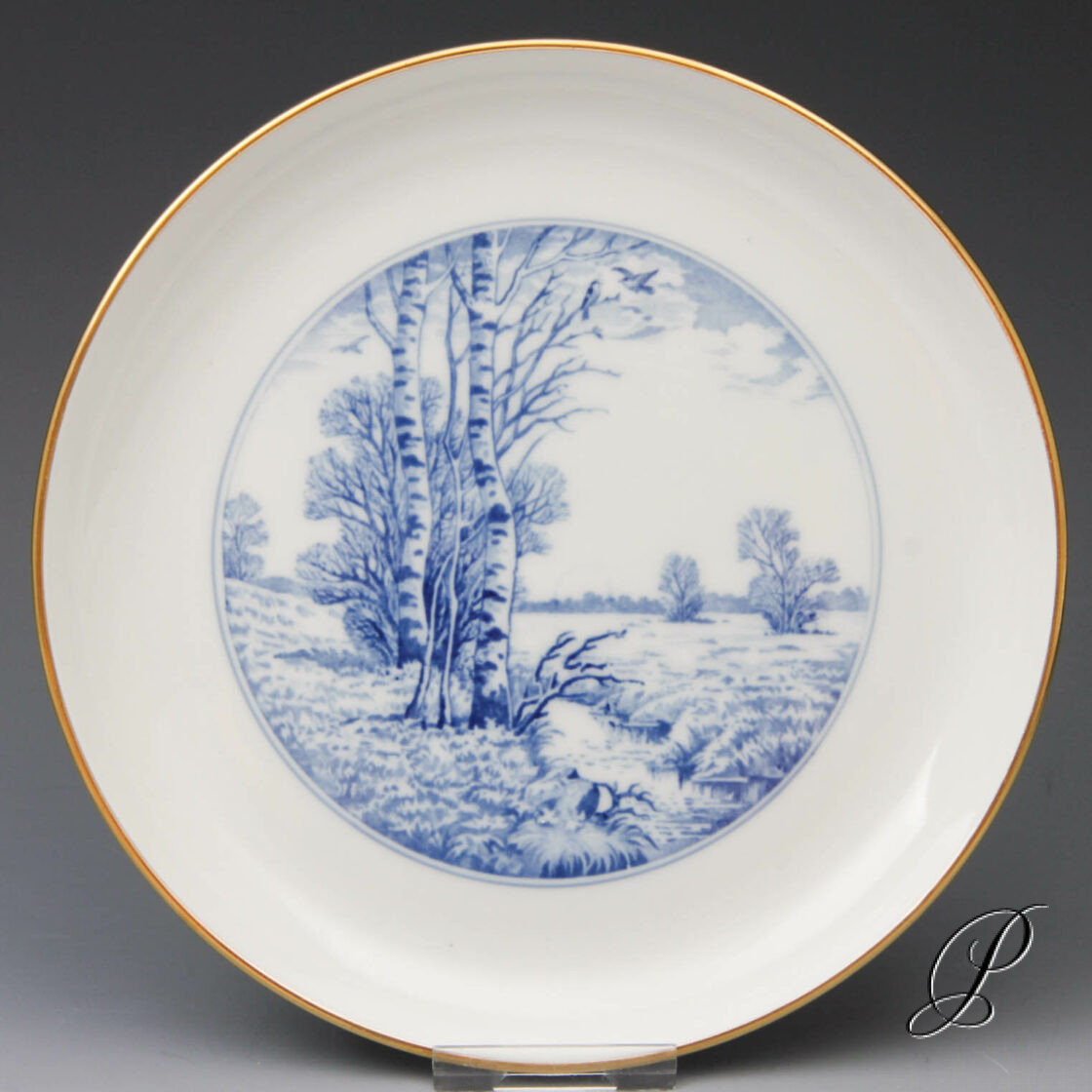kleiner Wandteller Meissen mit Landschaftsmotiv - Porzellan & Porcelain