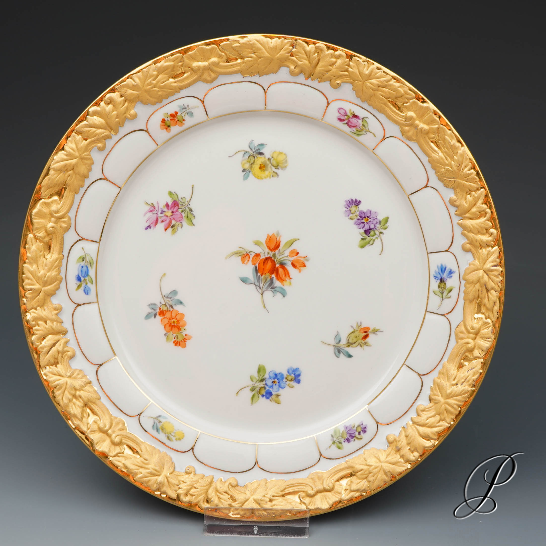 Prunk Teeservice Meissen X-Form mit Streublümchen - Porzellan & Porcelain