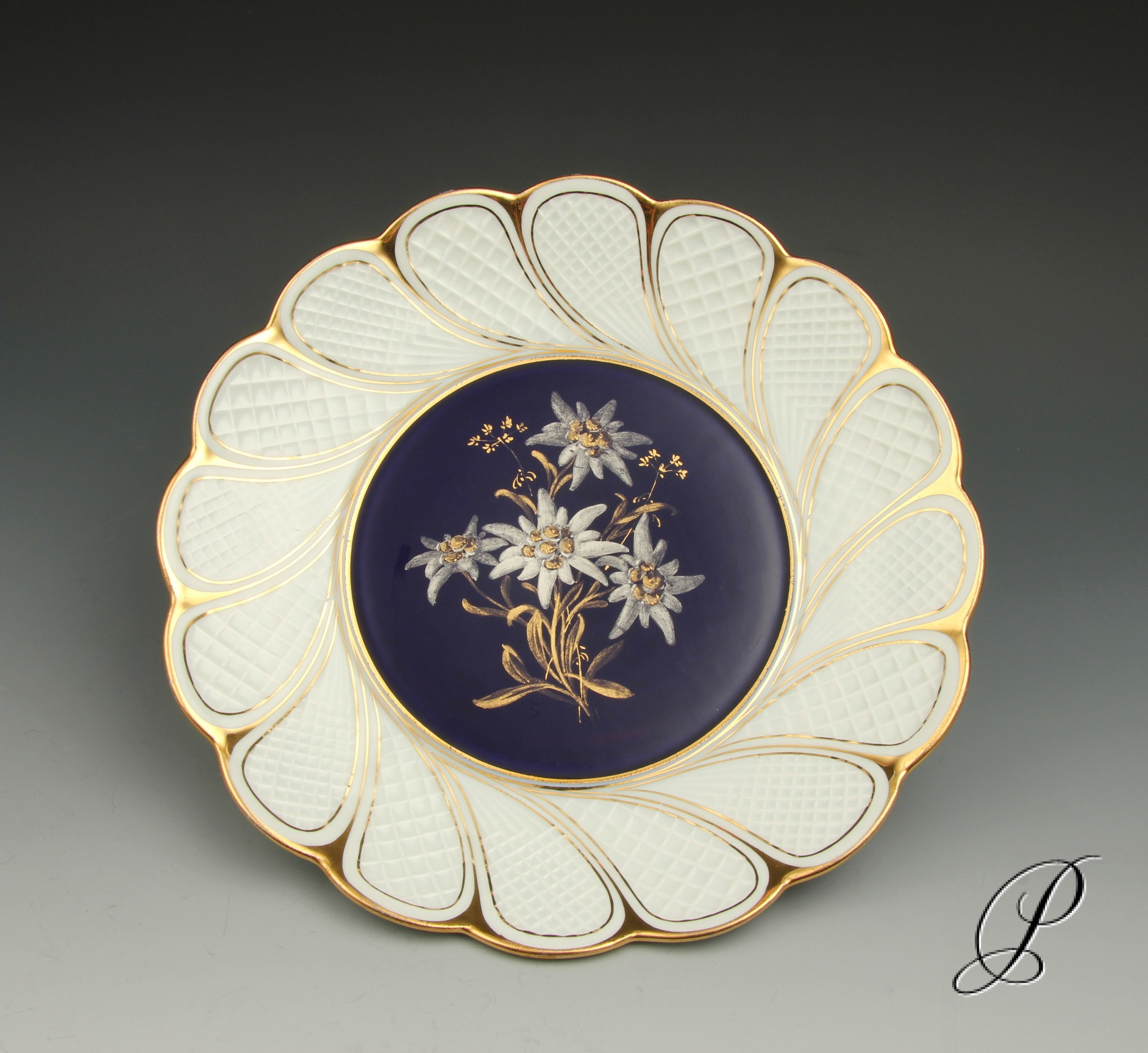 Prunkteller Meissen 1.Wahl Knaufzeit um 1900 - Porzellan & Porcelain