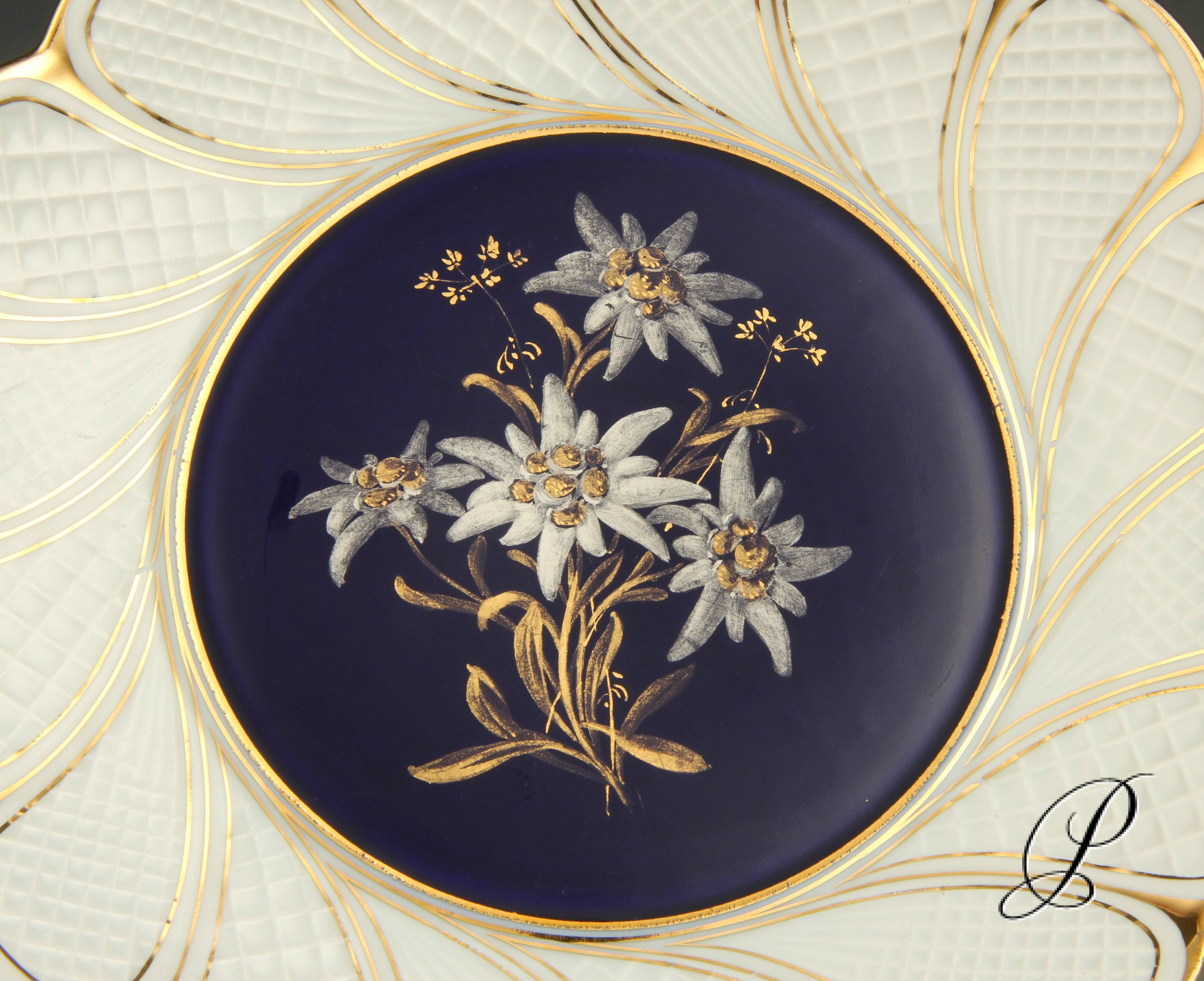 Prunkteller Meissen 1.Wahl Knaufzeit um 1900 - Porzellan & Porcelain